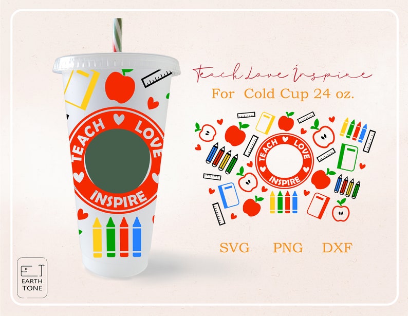 School teach Love Inspire Svg Teacher Appreciation Full - Etsy