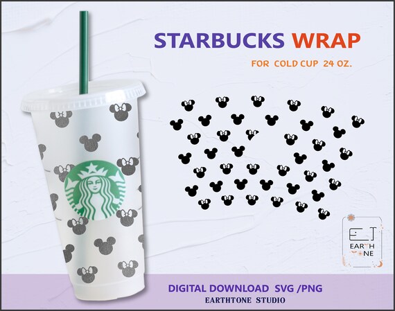Personal Cup Cute Mouse Lovely Full Wrap for Starbucks Venti | Etsy