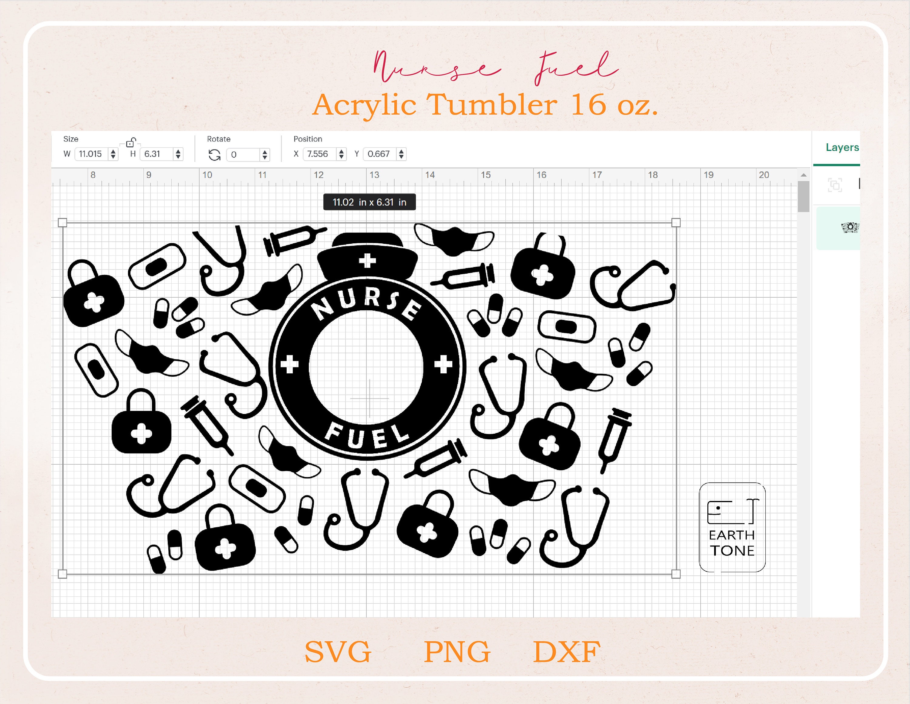 Nurse Fuel SVG Nurse SVG Doctor Svg Full Wrap Acrylic - Etsy
