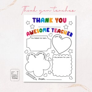 Awesome Teacher Printable ,teacher Appreciation Week, School Kids ...