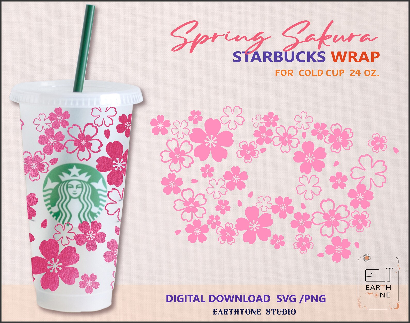 Sakura Spring Flower Cherry Blossom Floral Full Wrap for - Etsy