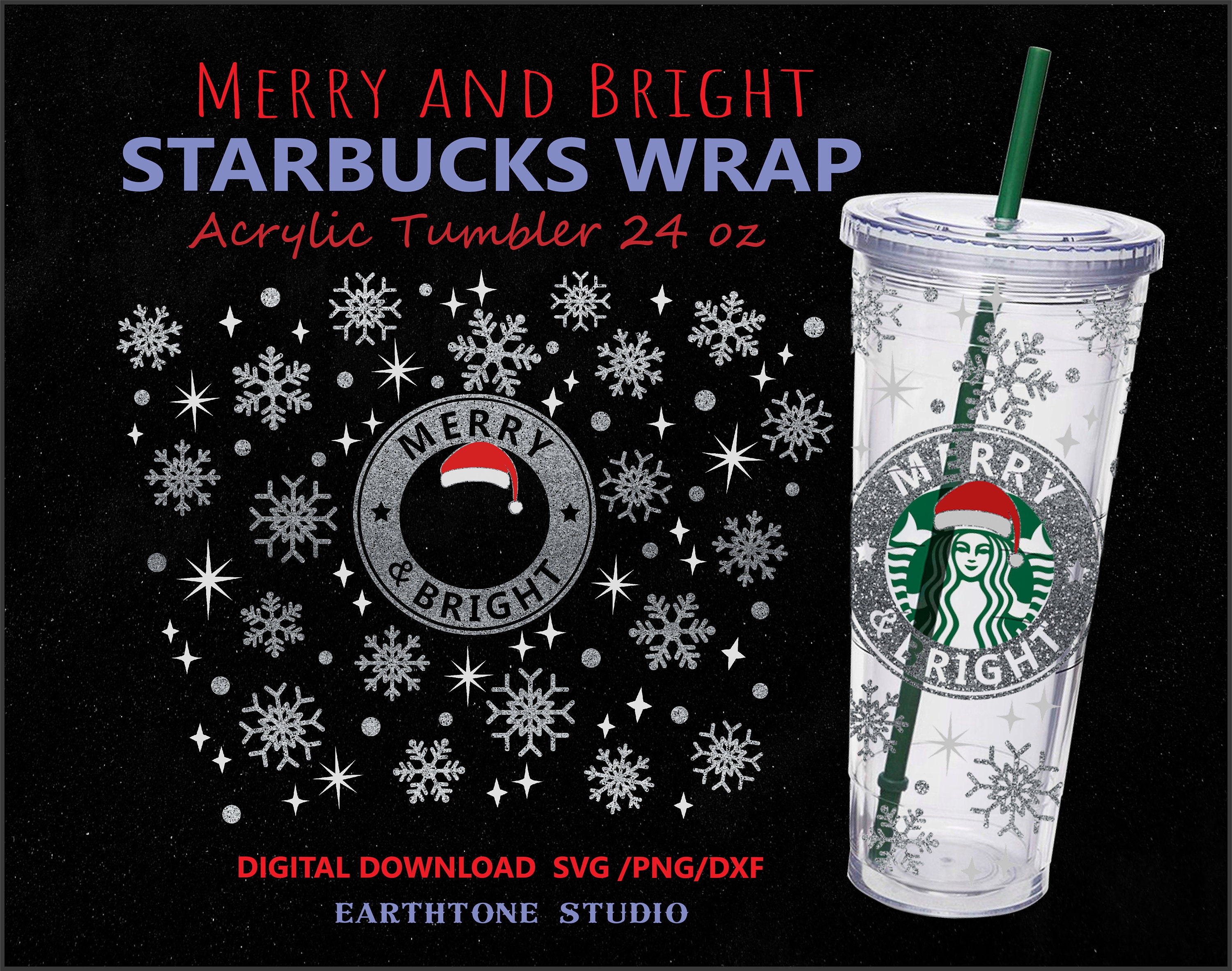 Snowflake Christmas merry and Bright winter Full Wrap for - Etsy