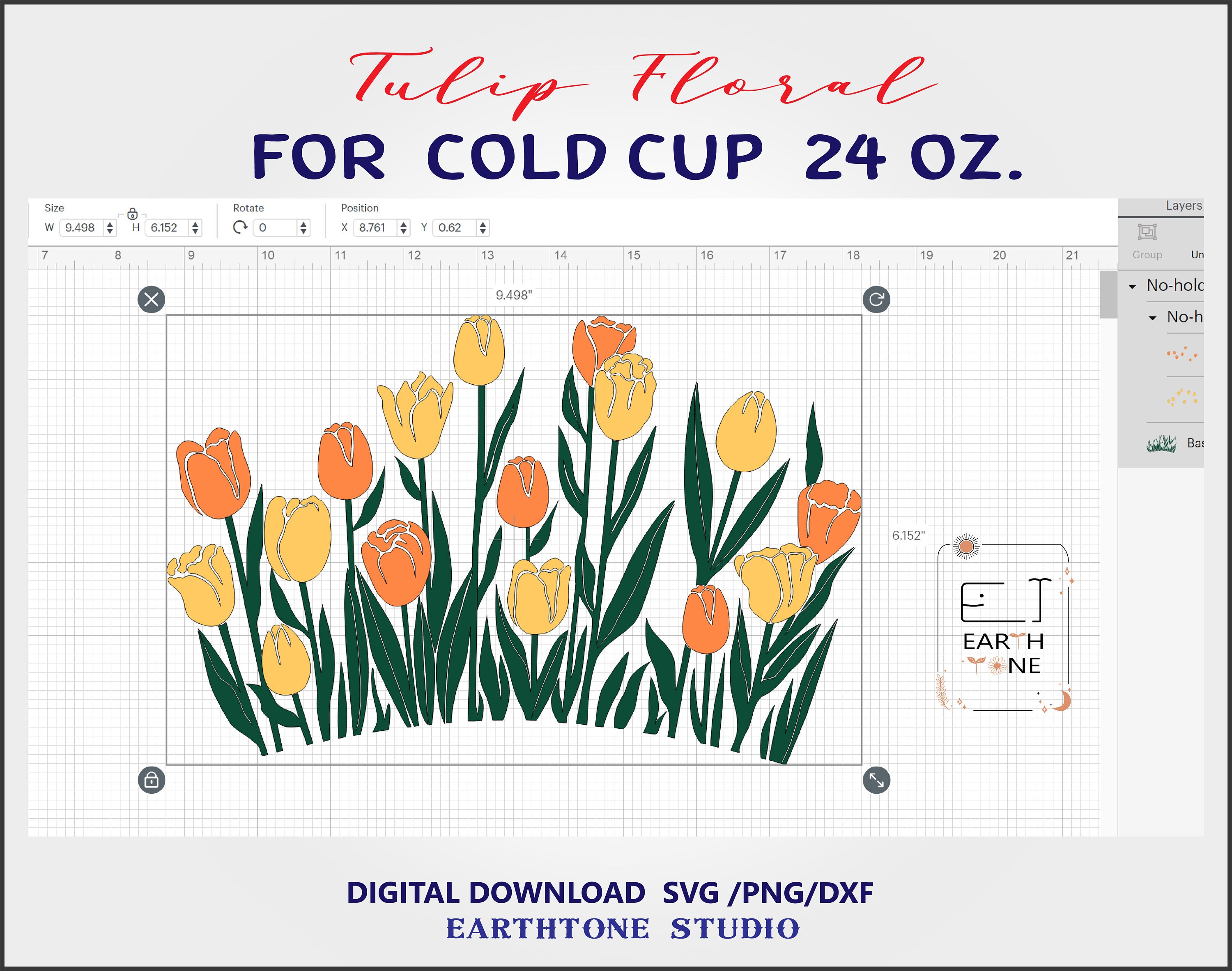 Tulip Flower Personal Cup Spring Flower Floral Full Wrap | Etsy