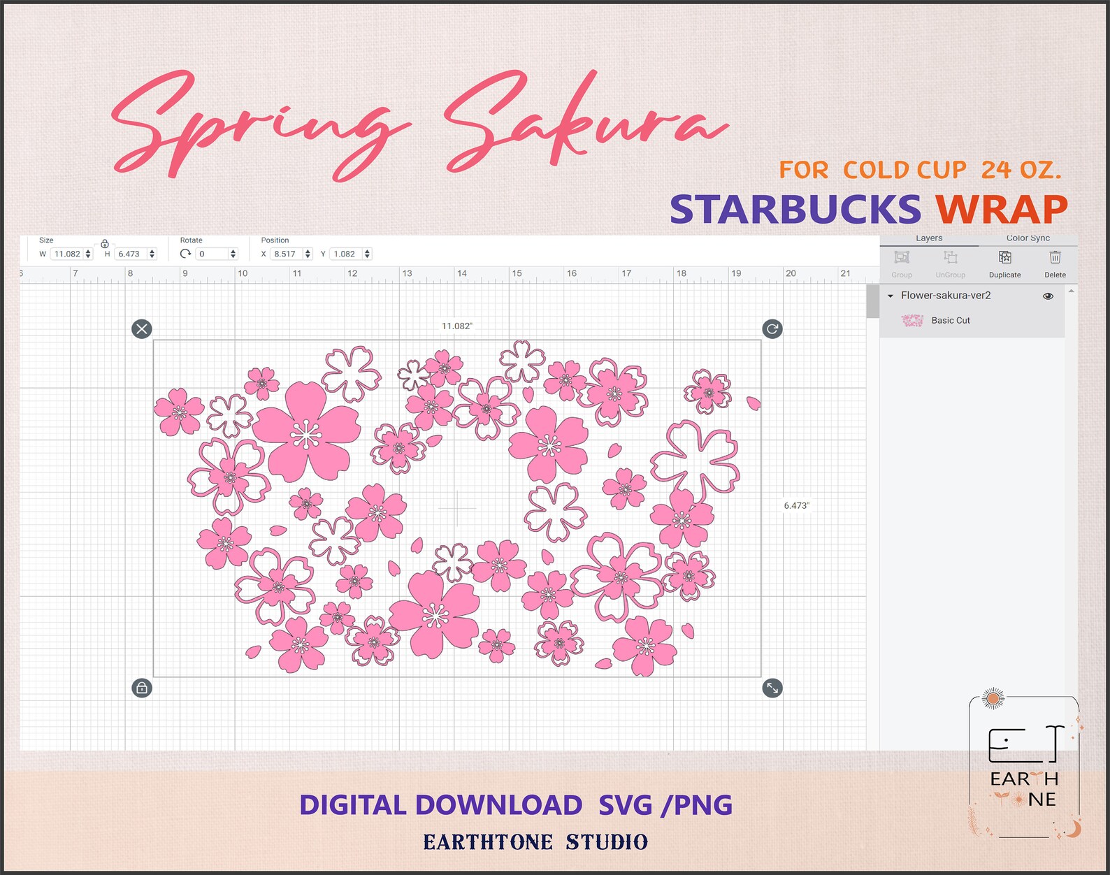 Sakura Spring Flower Cherry Blossom Floral Full Wrap for - Etsy