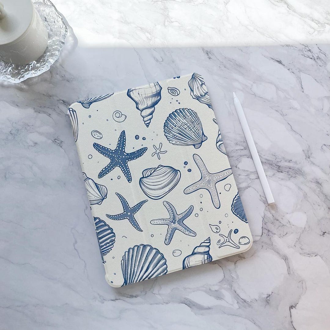 Starfish and Shell iPad Case, iPad Air 4 5 6 iPad 10 10.9" 2022 iPad ...