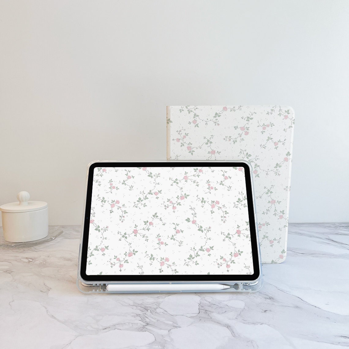 Pretty Flowers on Light Pink Floral Ipad Case Ipad Air 5 Ipad - Etsy