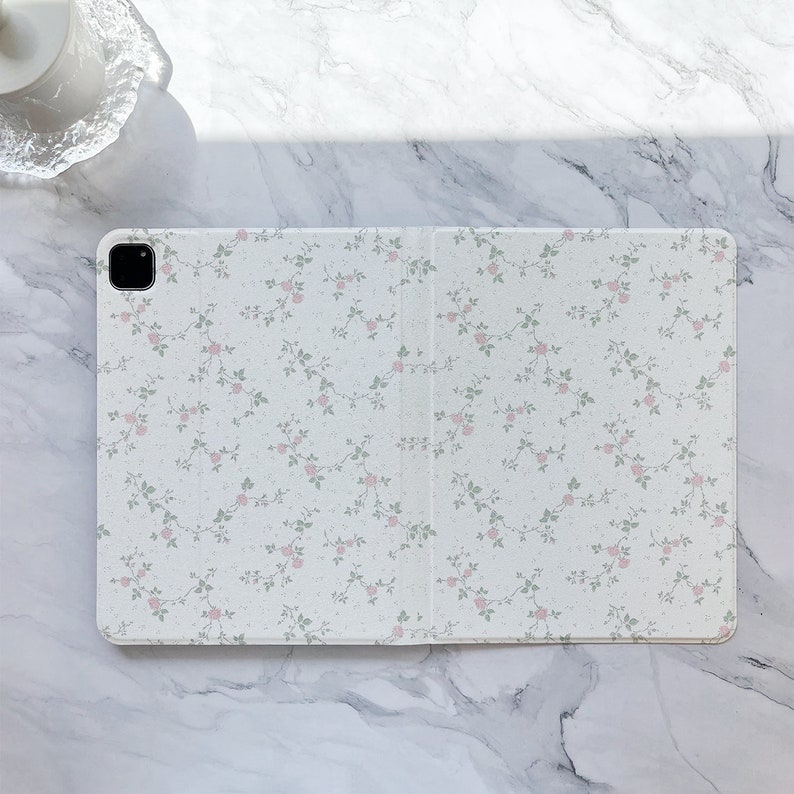 Pretty Flowers on Light Pink Floral Ipad Case Ipad Air 5 Ipad - Etsy