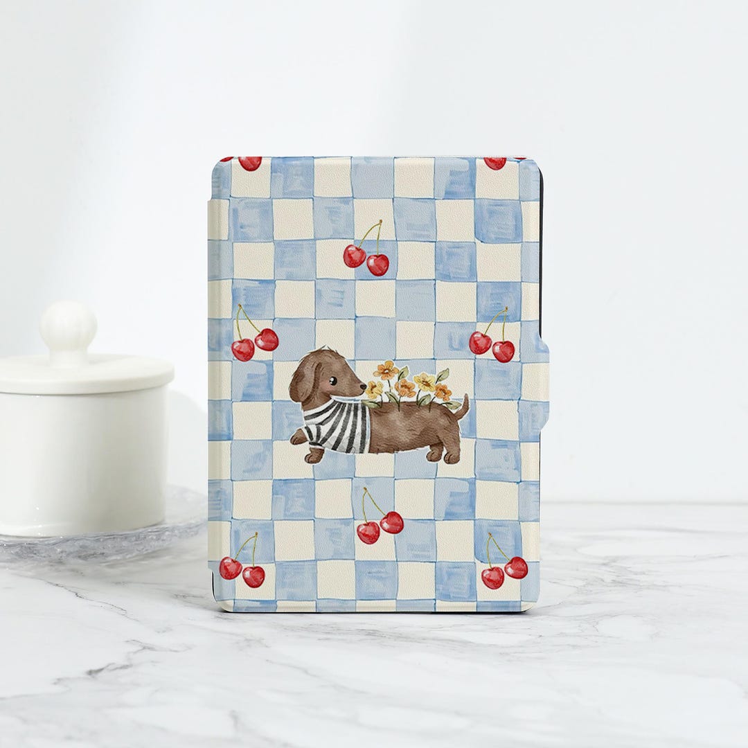 Cute Dachshund Basic Plaid Kobo/kindle Case, Kindle Paperwhite 10th ...