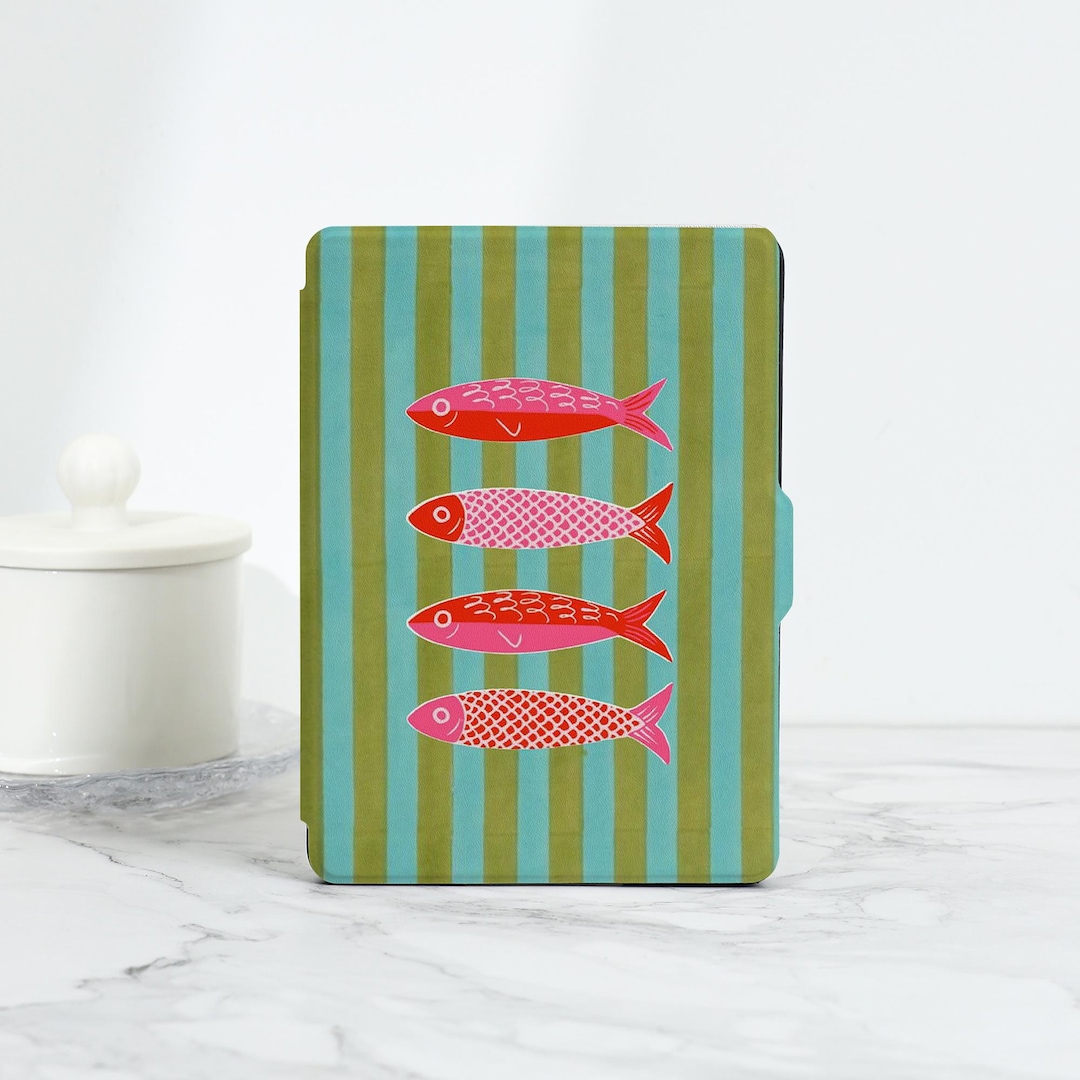 Green Stripe Fish Kobo/kindle Case, Kindle Paperwhite 10th 11th 12th 6 ...