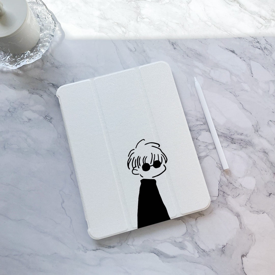 Cartoon Boy Painting iPad Case, New iPad Air 4 5 6 iPad 10 10.9" 2022 ...