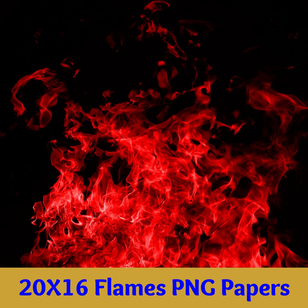 Flames PNG 20X16 Inch Papers Discount Bundle, 5 Fire Texture Smoke Backgrounds, Smokey Flames ...