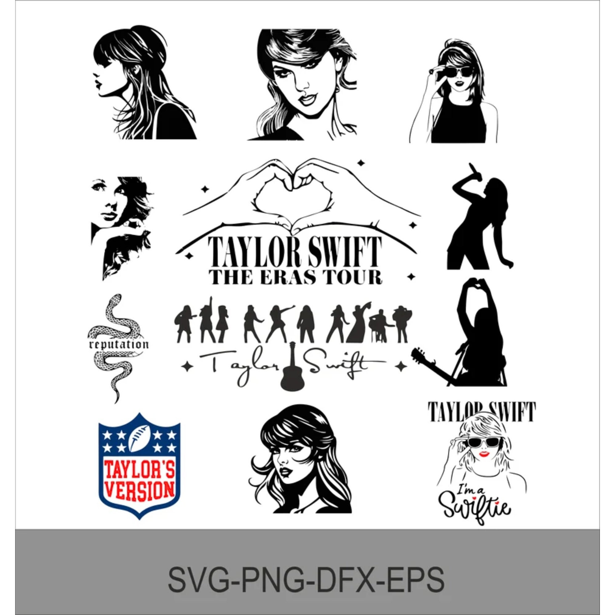 Taylor / Pop Singer /clipart Big Bundle Silhouettes / Great - Etsy