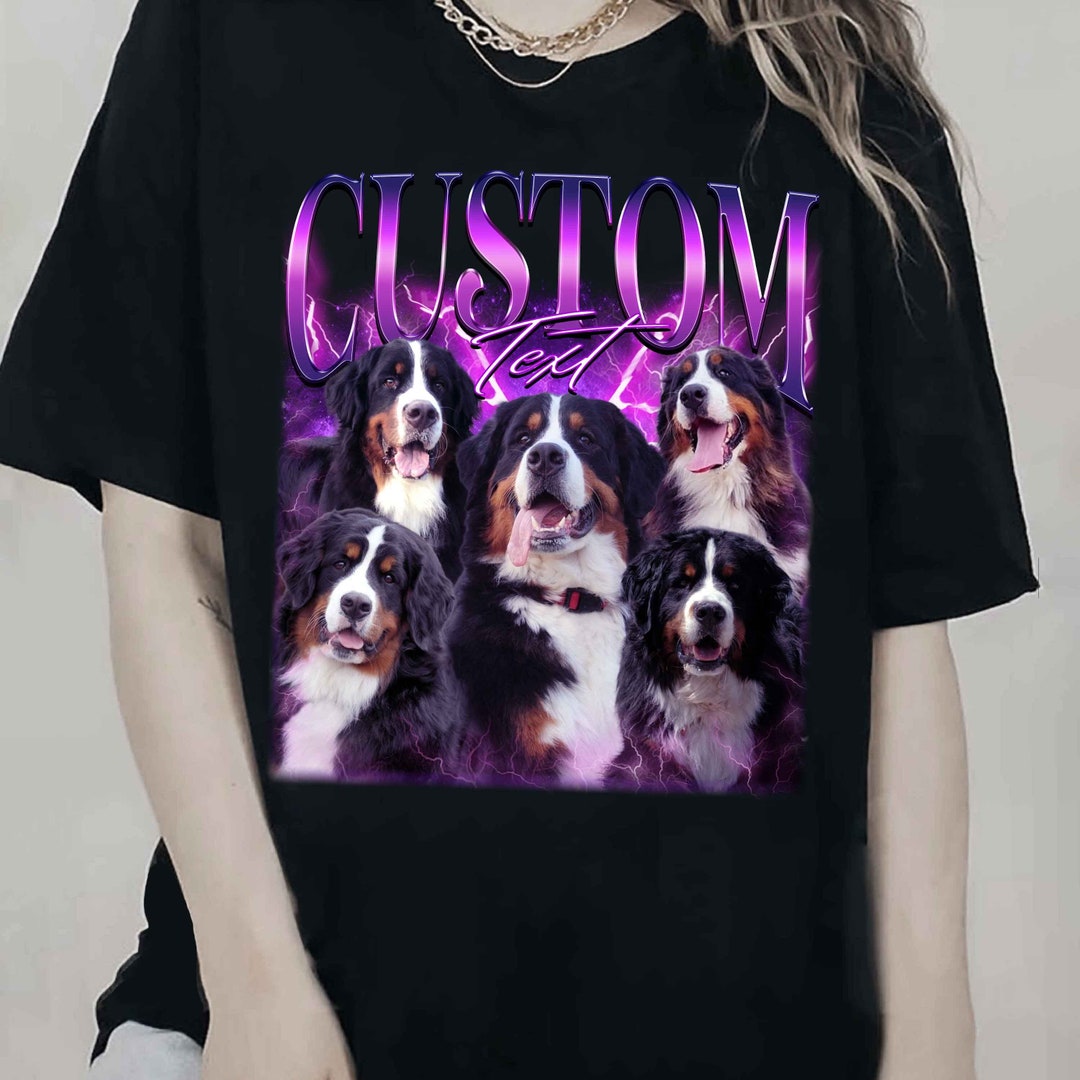 Personalized Pet Bootleg Shirt, Pet Photo Shirt, Custom Retro Dog ...
