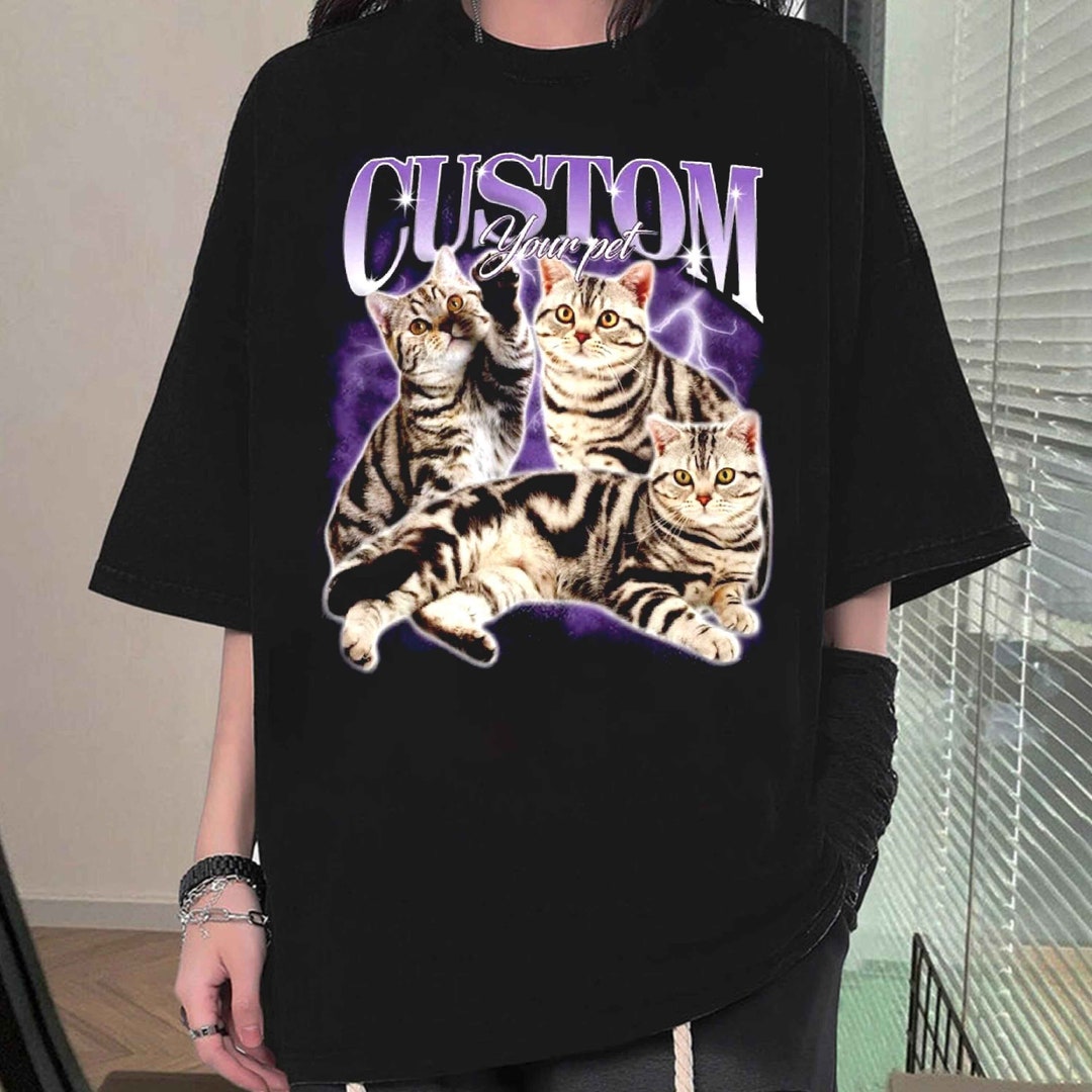 CUSTOM Pet Bootleg Rap Shirt Custom Pet Photo Vintage - Etsy