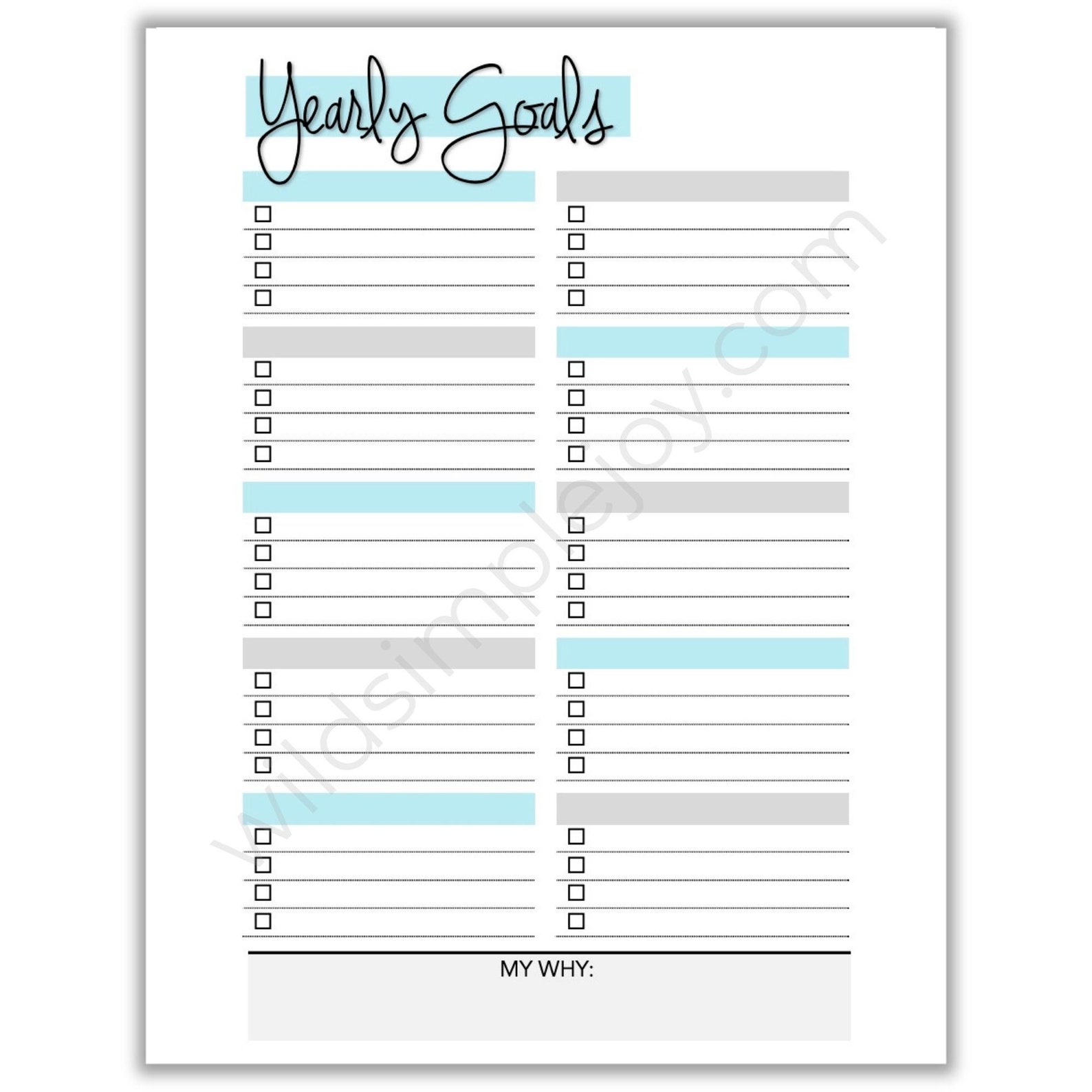Printable Goal and Affirmation Daily Planner - Etsy