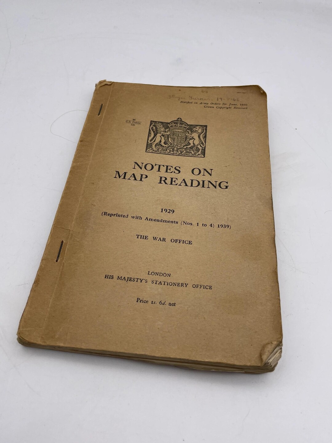 Original Inter War British Army Manual, "notes on Map Reading" - Etsy