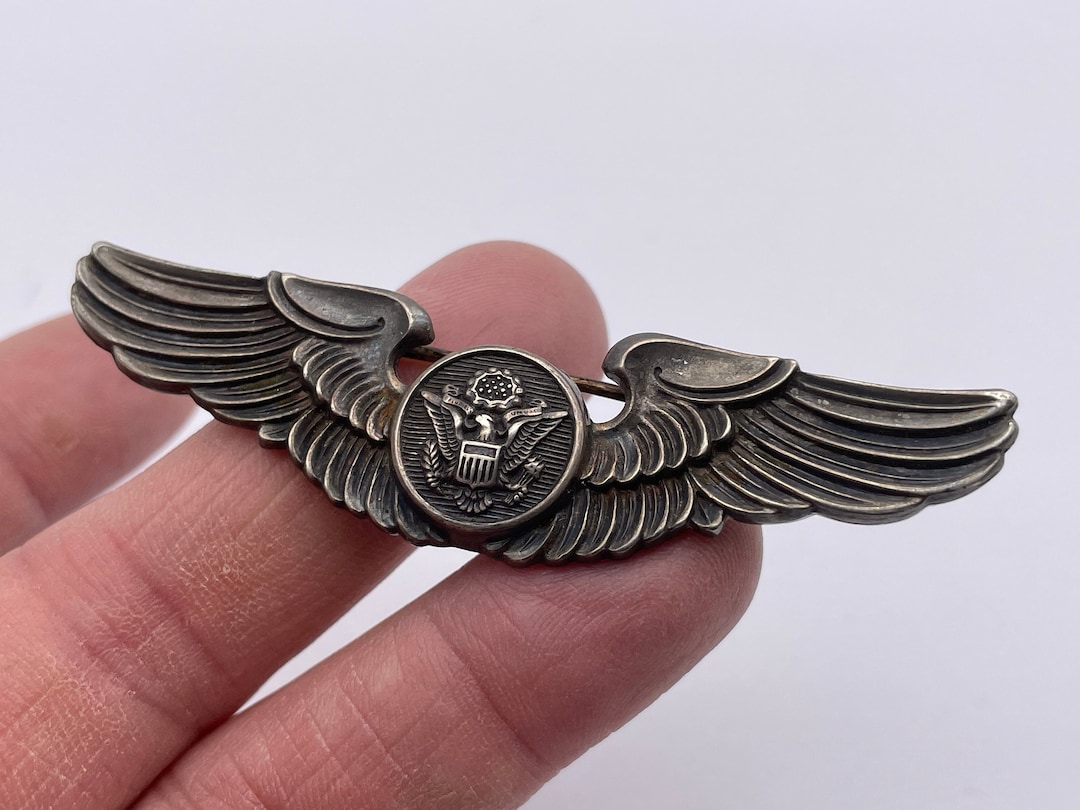 Original World War Two Era Aircrew Wings, Sterling Marked, Pin Back, 3 ...