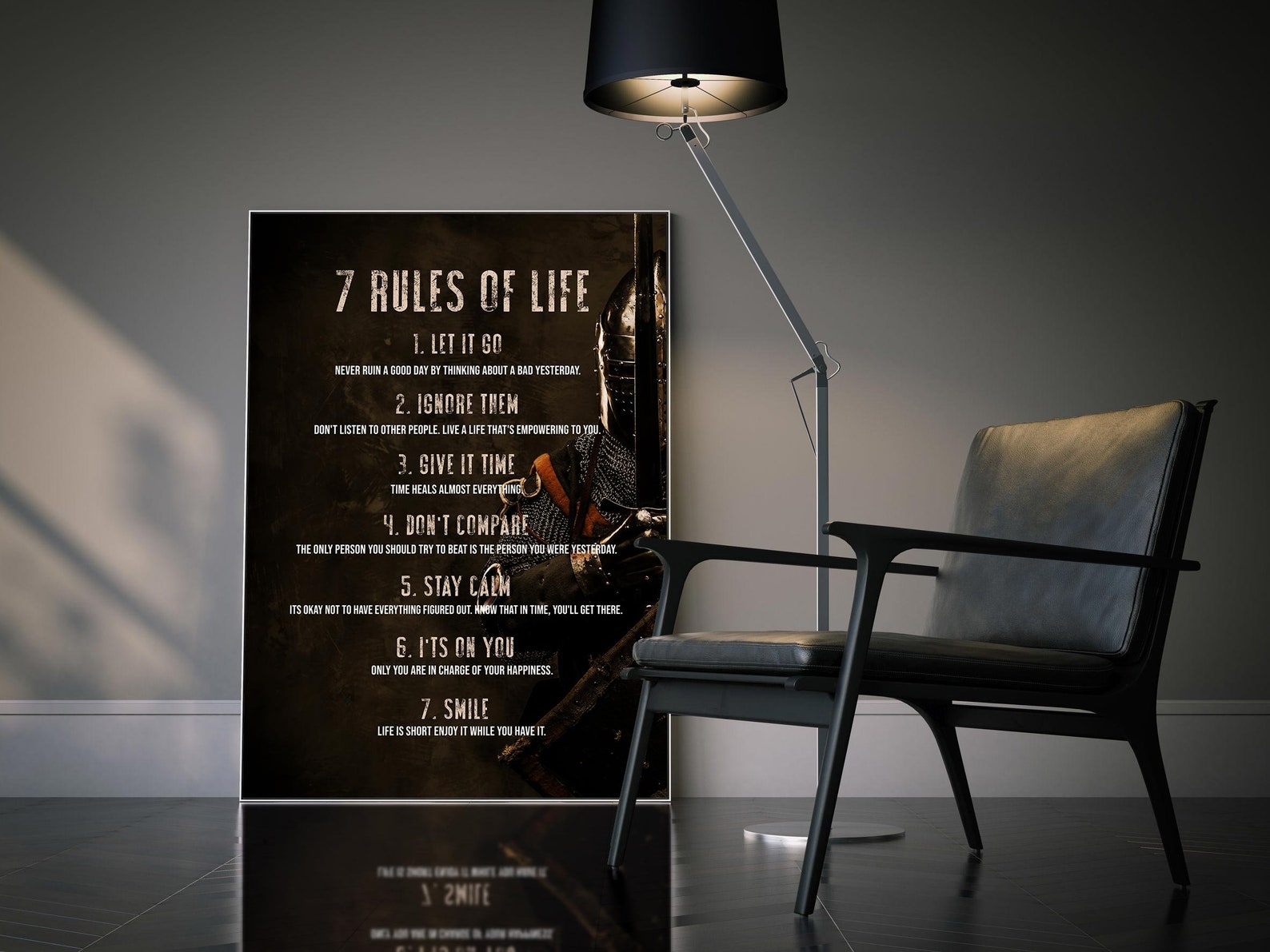 7 Rules of Life. Motivational Printable Poster | Etsy