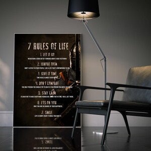 7 Rules of Life. Motivational Printable Poster - Etsy