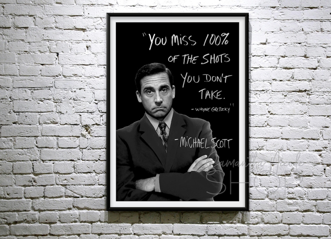 Michael Scott The Office TV Show Wayne Gretzky | Etsy