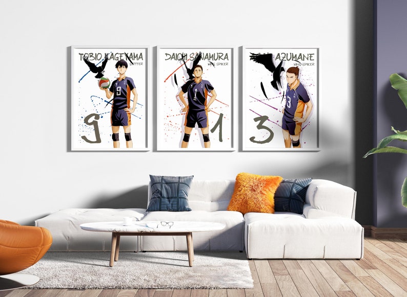 Haikyu Manga Series Team Karasuno . 9 Printable Poster. - Etsy