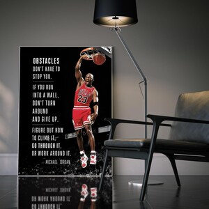 Michael Jordan obstacles Dont Have to Stop You. If You - Etsy Canada
