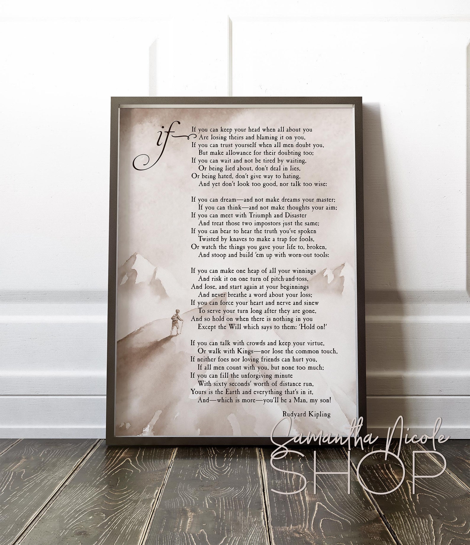 If poem by Rudyard Kipling. Wall Art . Printable Poster - Etsy
