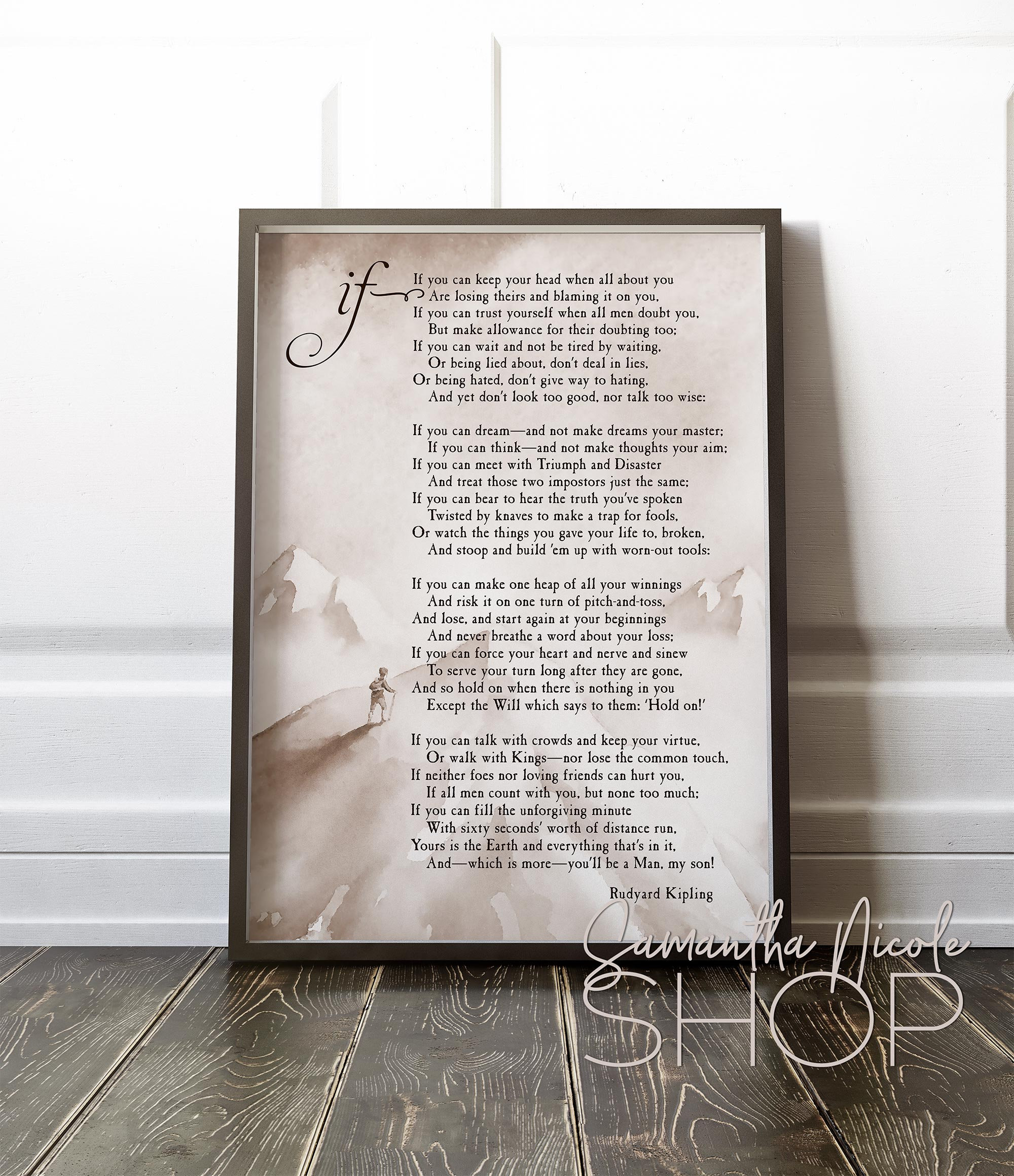 If poem by Rudyard Kipling. Wall Art . Printable Poster - Etsy