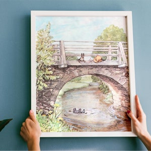 Winnie the Pooh on Stone Bridge E. H. Shepard 1957 Vintage Printable ...