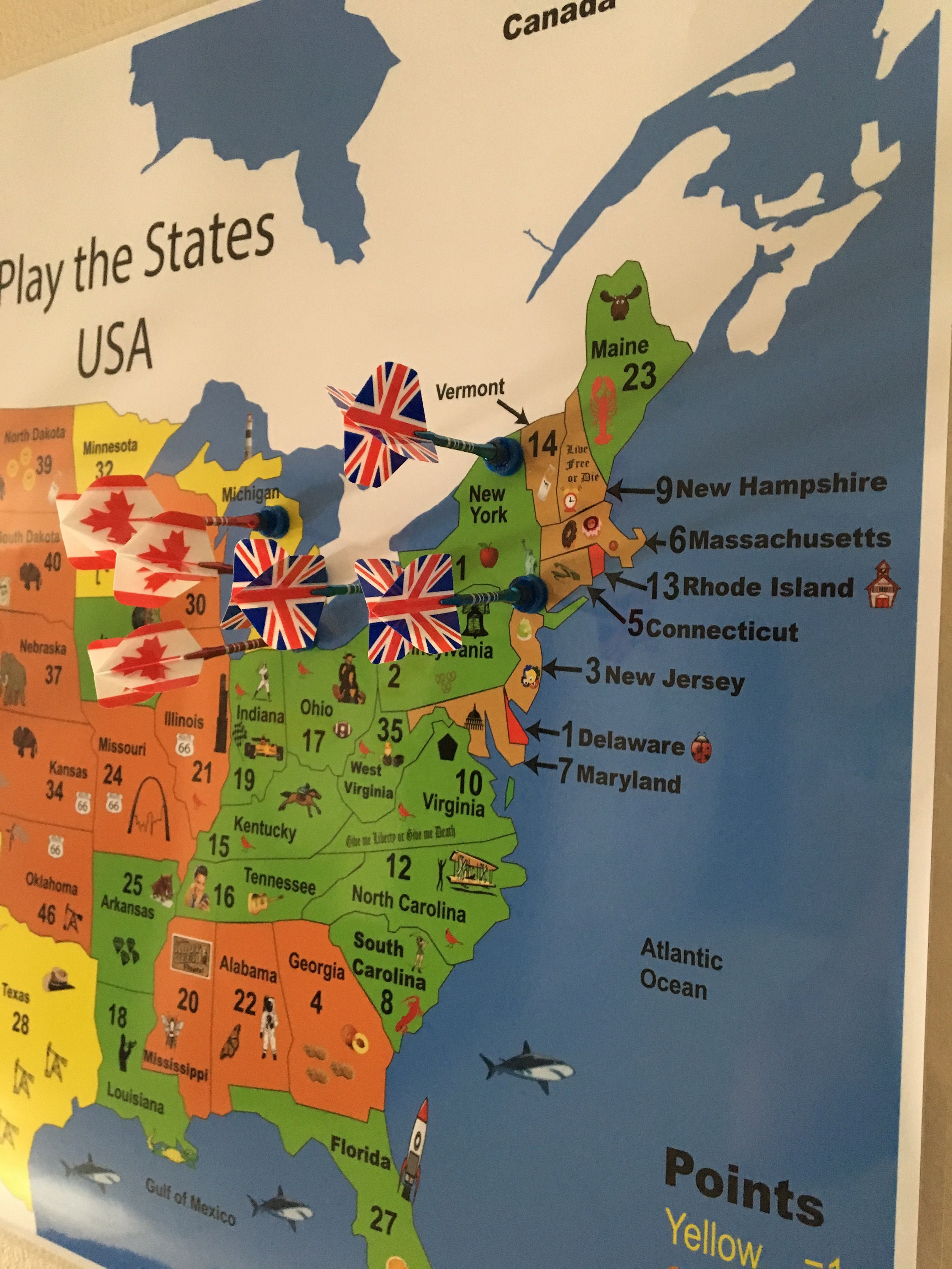 Us States Blind Map Game