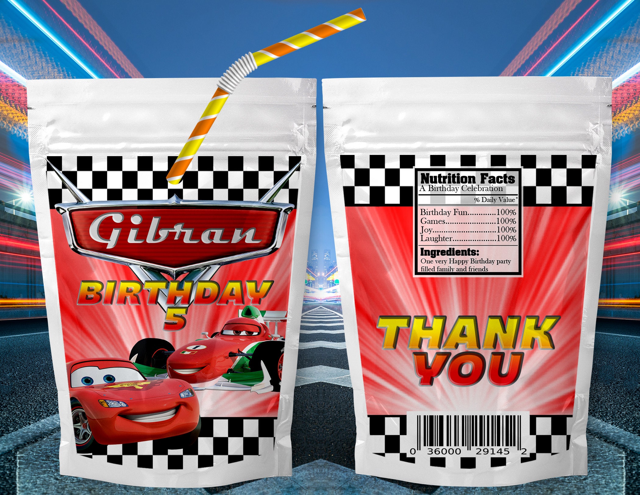 Cars Capri Sun Juice Label Cars Juice Label Cars Birthday - Etsy