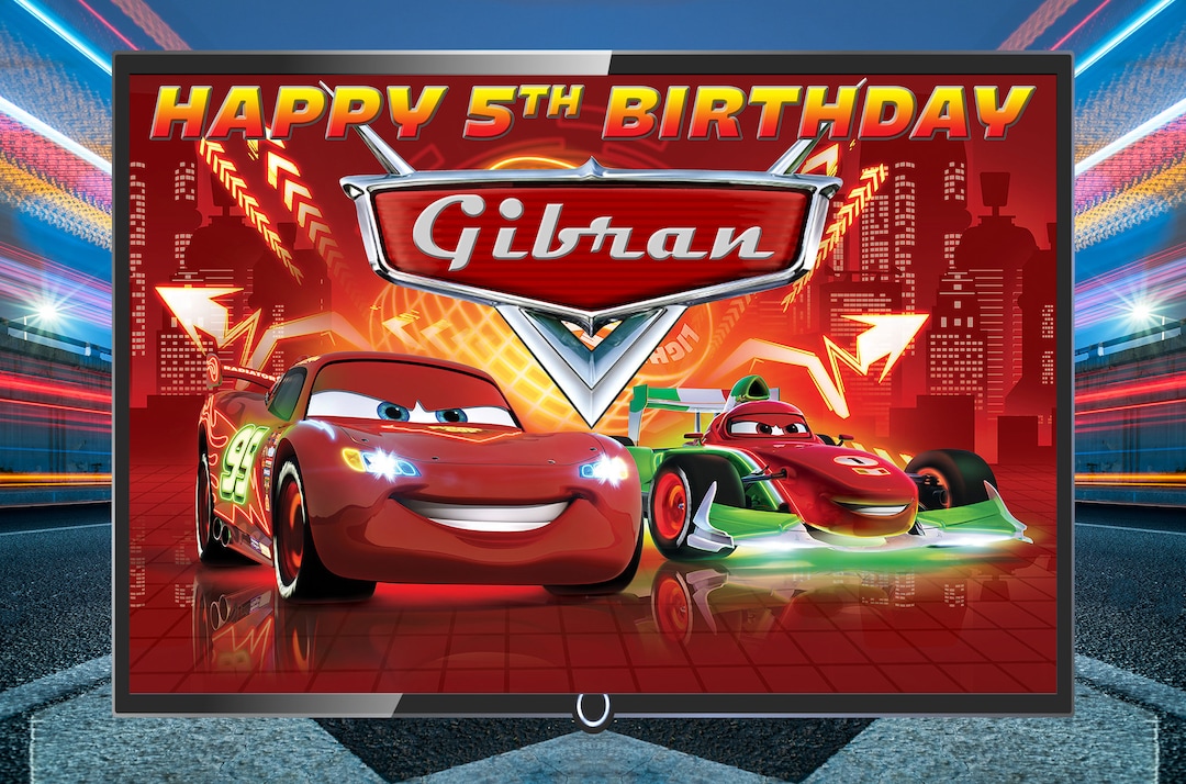 Cars Backdrop, Cars Birthday Backdrop, Cars Birthday, Cars Party, Cars ...