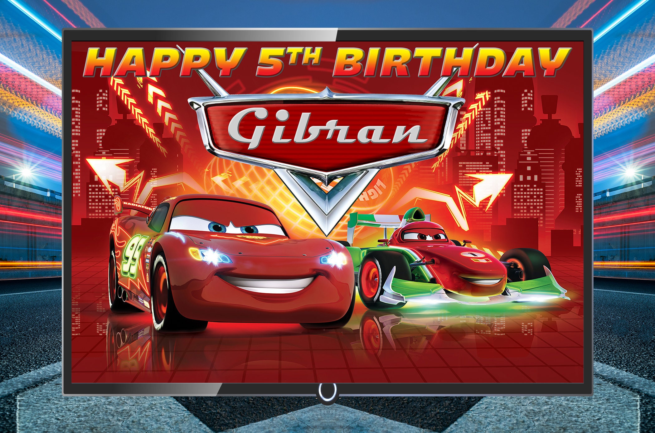 Cars Backdrop, Cars Birthday Backdrop, Cars Birthday, Cars Party, Cars ...