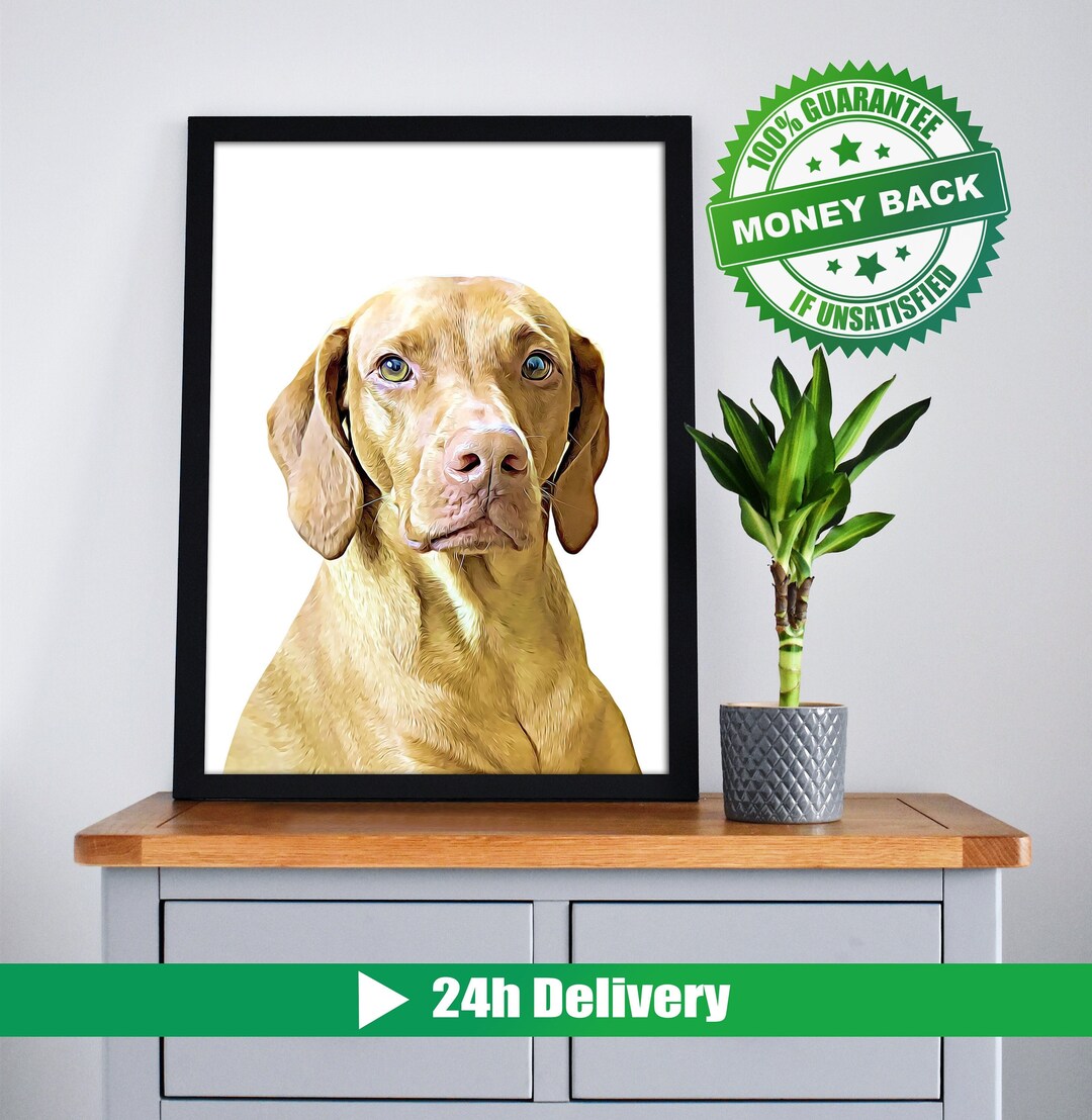 Hunting Dog Portrait | Custom Pet Portrait Canvas | Custom Dog Painting ...
