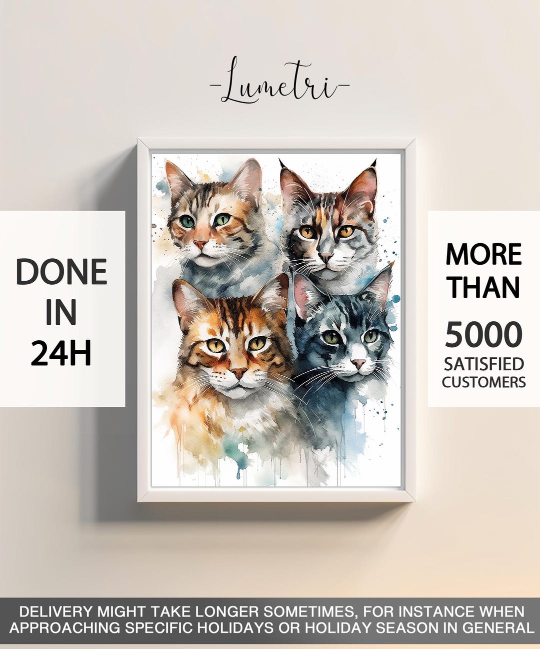 Pet Portrait, Custom Pet Portrait, Personalized Art, Custom Pet ...