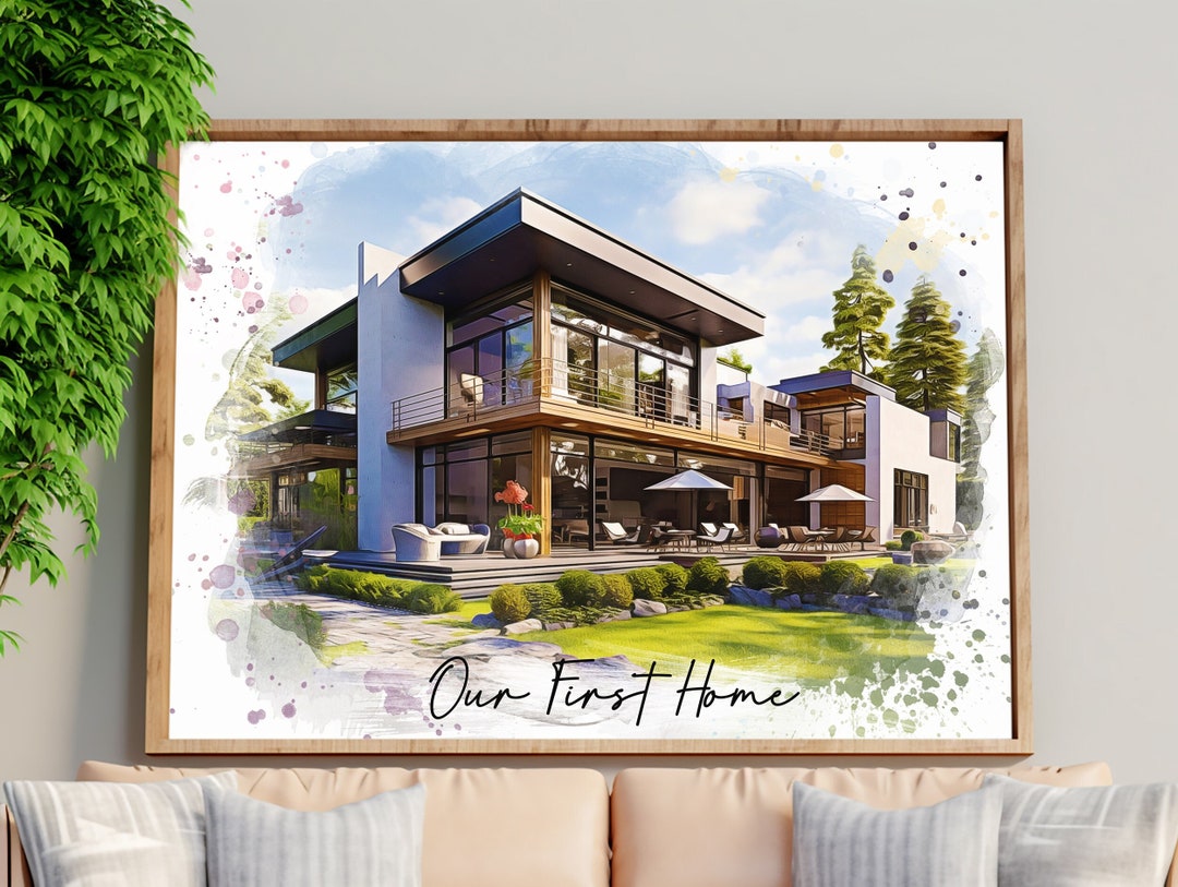 House Portrait, Home Portrait, Custom House Portrait, Custom Home ...