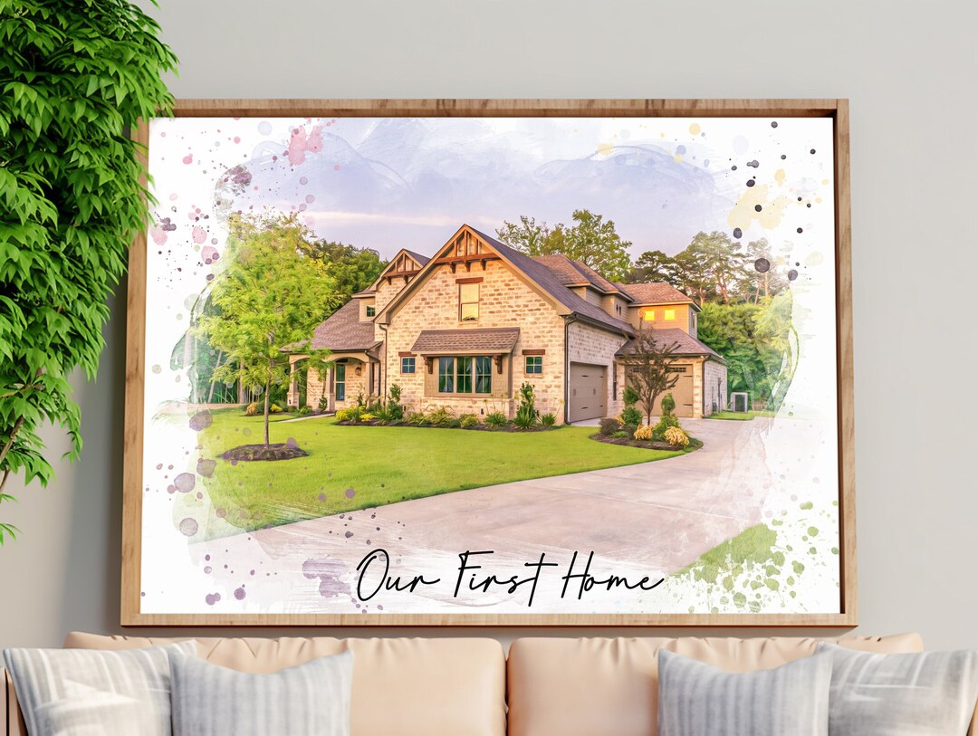 House Portrait, Home Portrait, Watercolor House, Water Color House ...