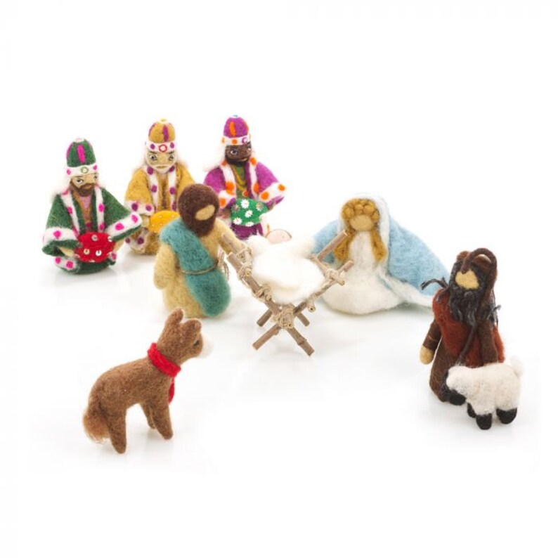 Nativity Set/felt Nativity/handmade Felt Biodegradable - Etsy