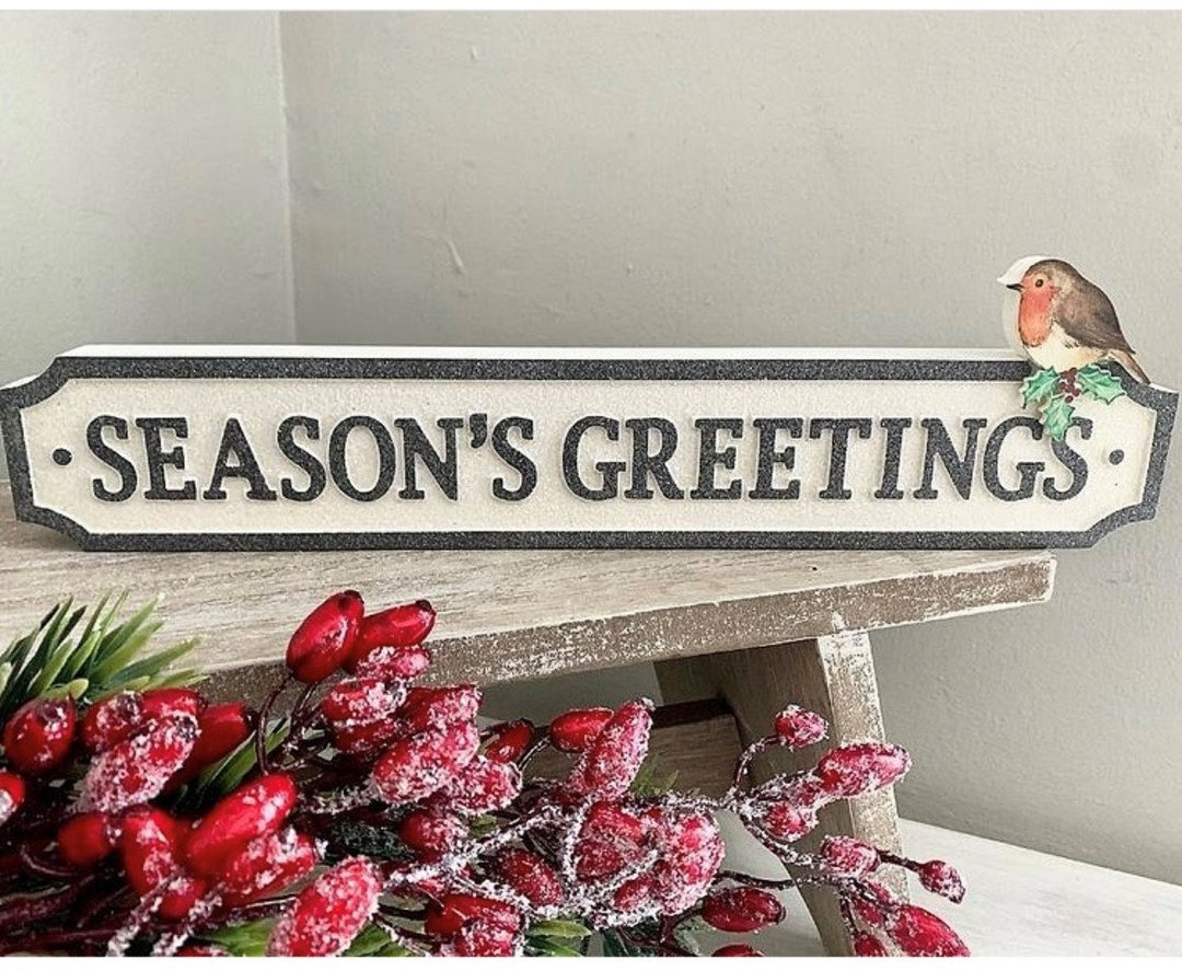 Robin Wooden Sign/memorial Robin/seasons Greetings/robin Seasons ...