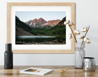 Maroon Bells Print, Maroon Bells Colorado Poster, Colorado 14ers ...