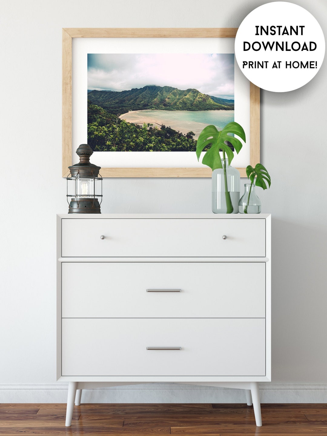 Printable Hawaii Wall Decor, Tropical Landscape Print, Hawaiian Wall ...