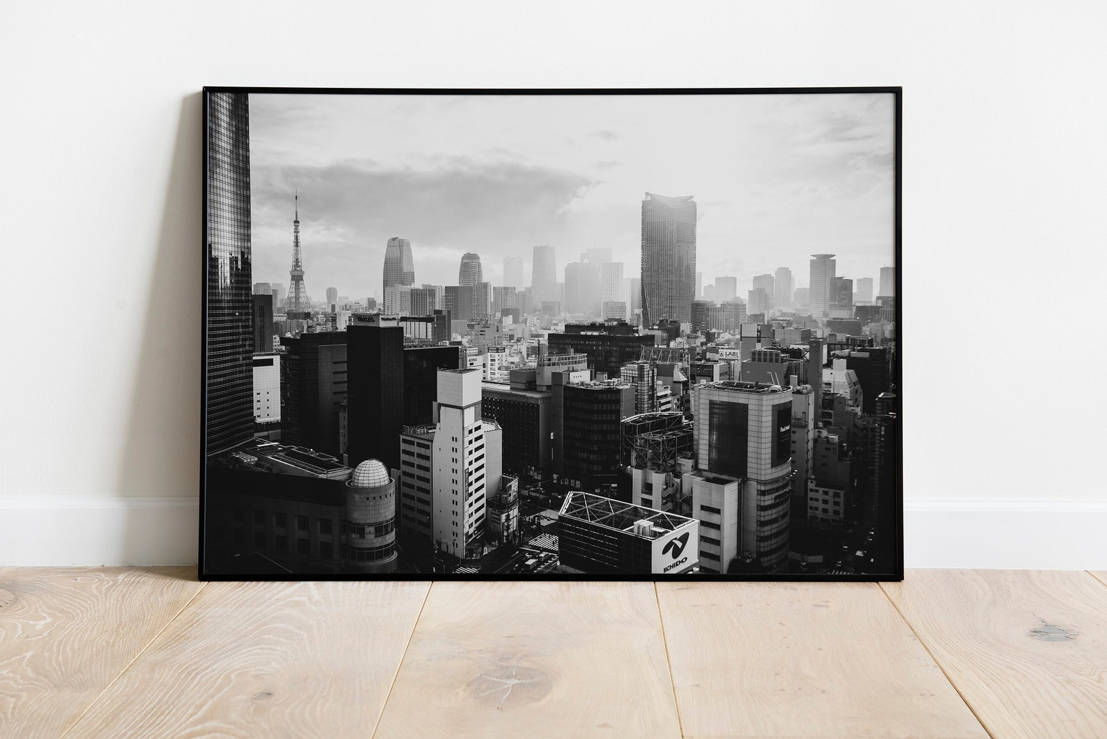 Black and White Tokyo Skyline Photo Print, Japan Wall Art - Etsy