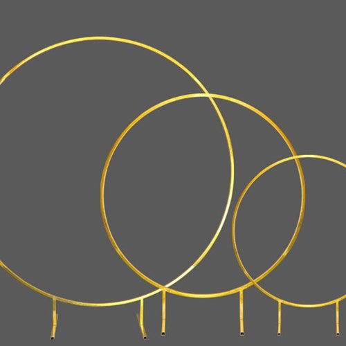 Circle Wedding Gold Plating Arch Stand Round Ring Birthday - Etsy