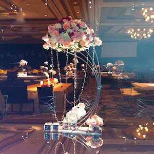 Hanging Bead Stand Centerpiece Wedding Table Decoration Metal Road Lead ...