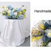 Customized Floral Arrangement White Blue Artificial Rose - Etsy