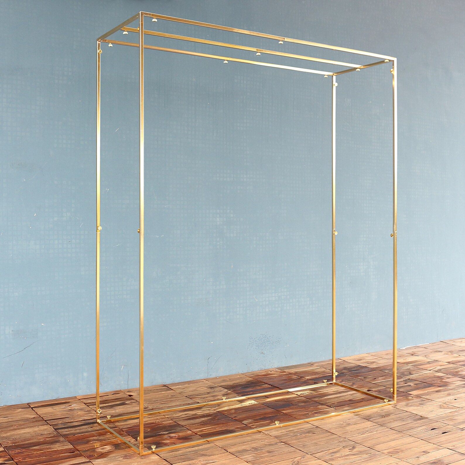 Shiny Gold Plated Wedding Metal Stand Arch Wedding Square - Etsy