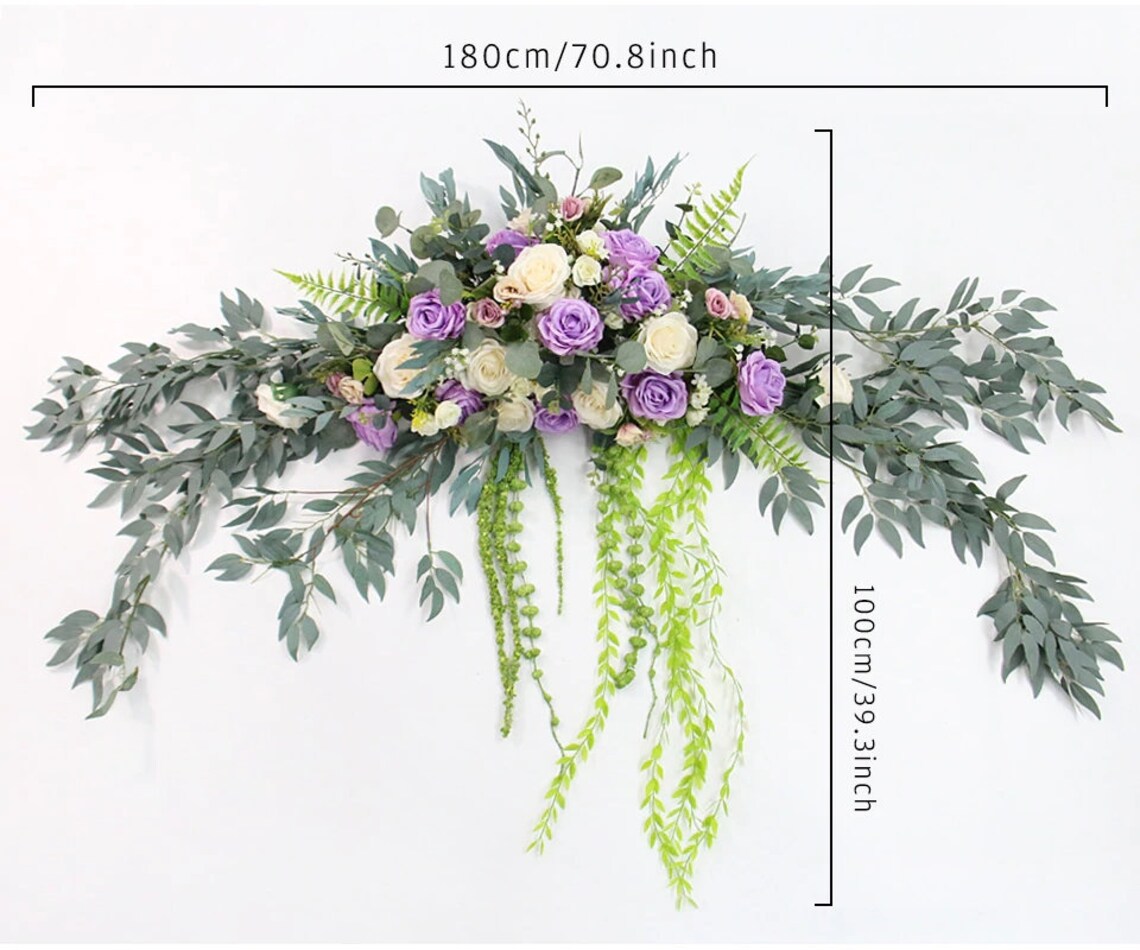 1.8M Willow Leaf Table Flower Runner Artificial Flower Green - Etsy