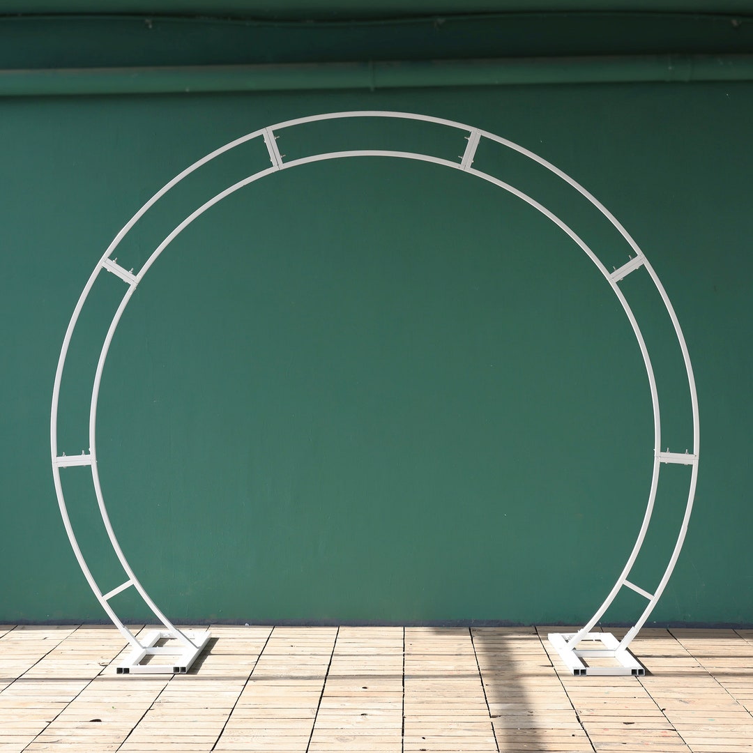 Wedding Arch Party Backdrop Iron Arch Flower Stand Props Double Round ...