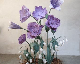 Giant Freestanding Spring/summer Flower Sculpture Set wedding/event ...