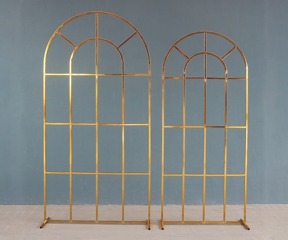 Wedding Arch Shiny Gold Screen Flower Stand Wedding Background - Etsy